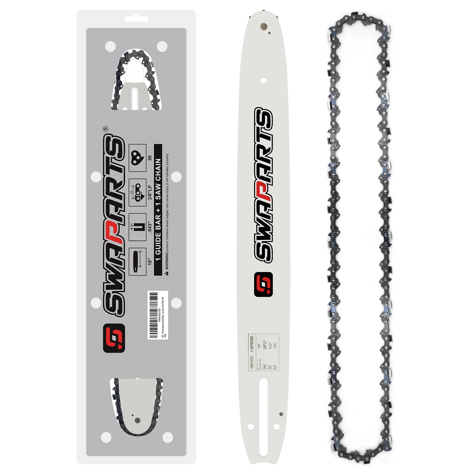 Amazon.com: 16 Inch Replacement Chainsaw Bar and Chain Combo, 3/8" LP ...