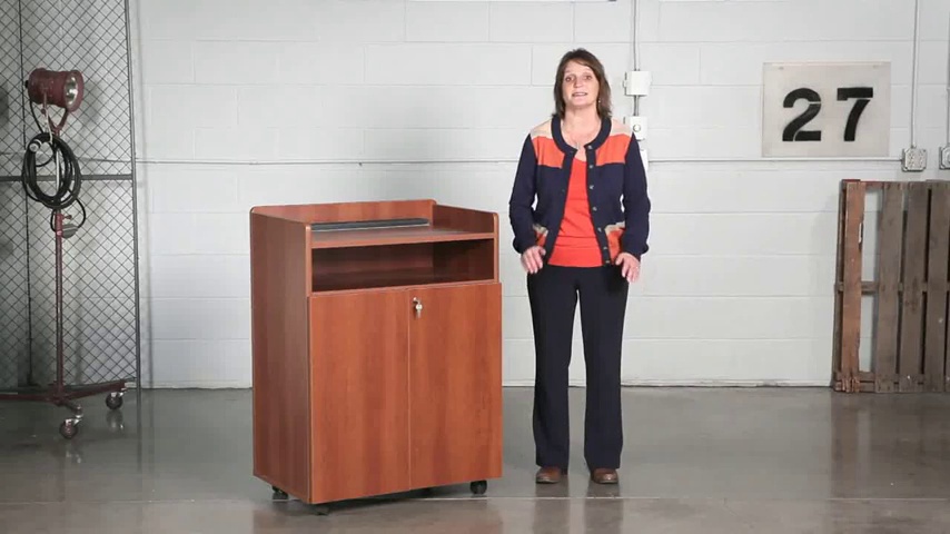Conference Room Furniture Safco Executive Mobile Lectern - Mahogany ...