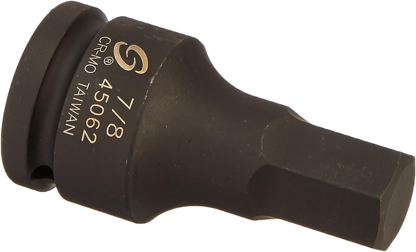 Amazon.com: SUNEX TOOLS 45062 3/4-Inch Drive 7/8-Inch Hex Driver Impact ...