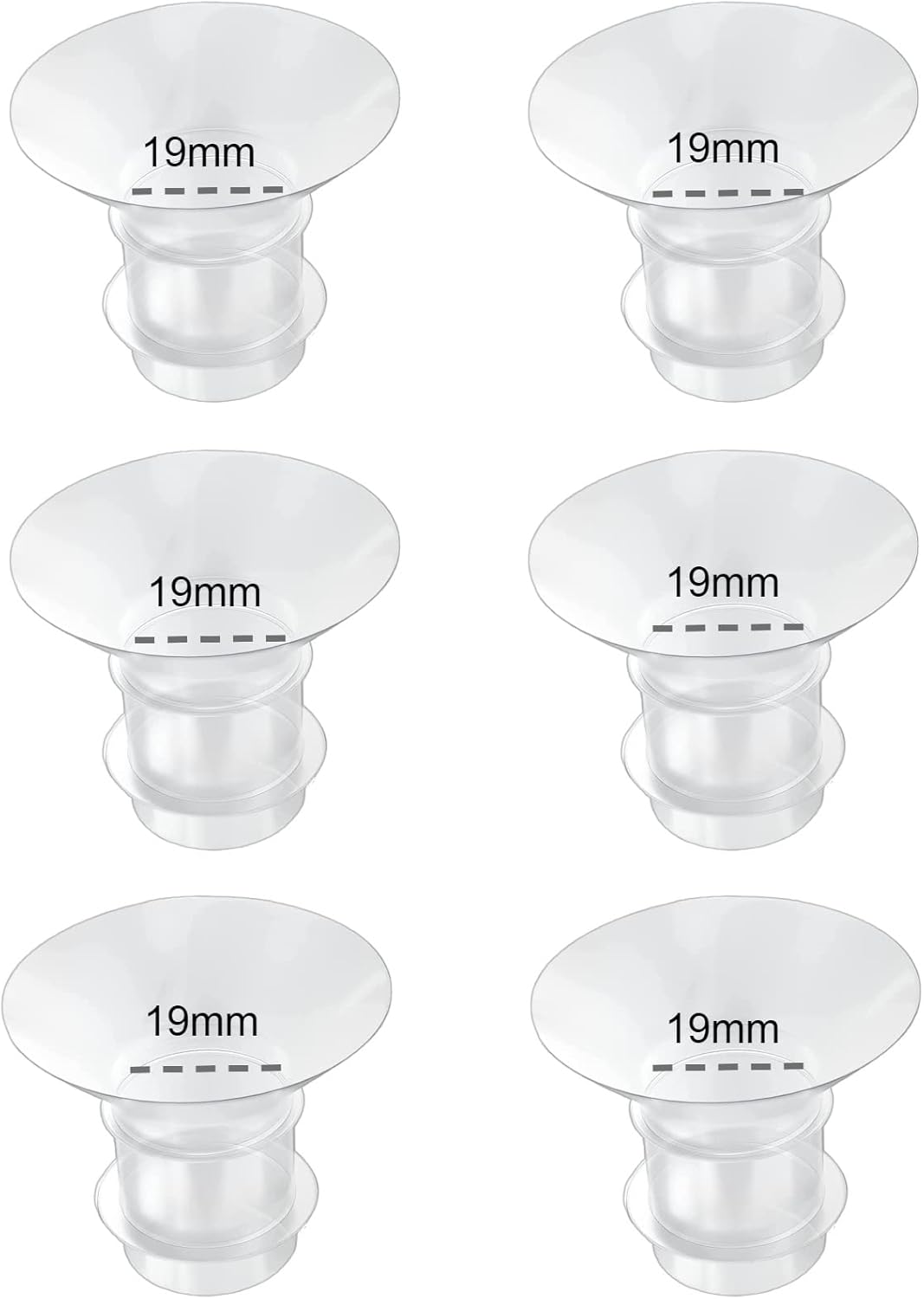 Amazon.com : Flange Inserts 19mm 6PC,Compatible with Momcozy S12 Pro/S9 Pro/S12/S9 Wearable ...