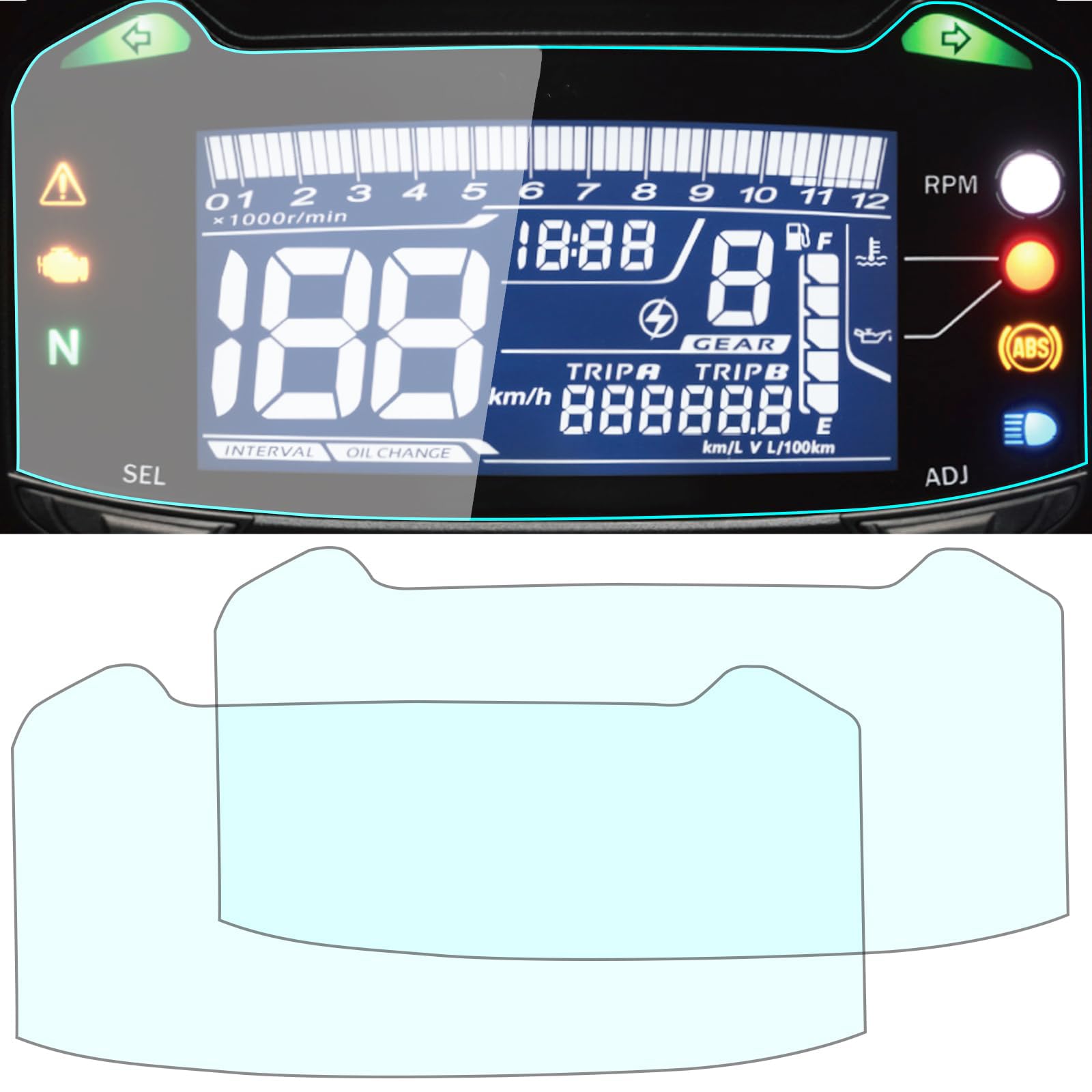 Amazon.co.jp: LEDISHUN バイク用 メーター保護フィルム スズキVストローム250(2017-2023)GSX250R ...