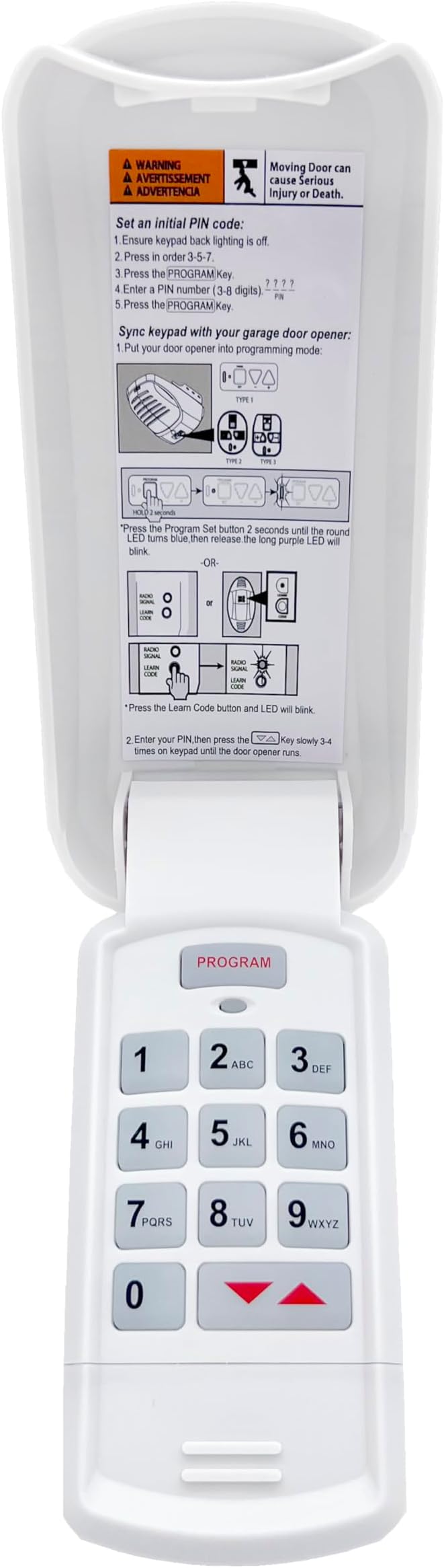 Genie Genuine GUK-R Wireless Universal Garage Door Opener Keypad ...