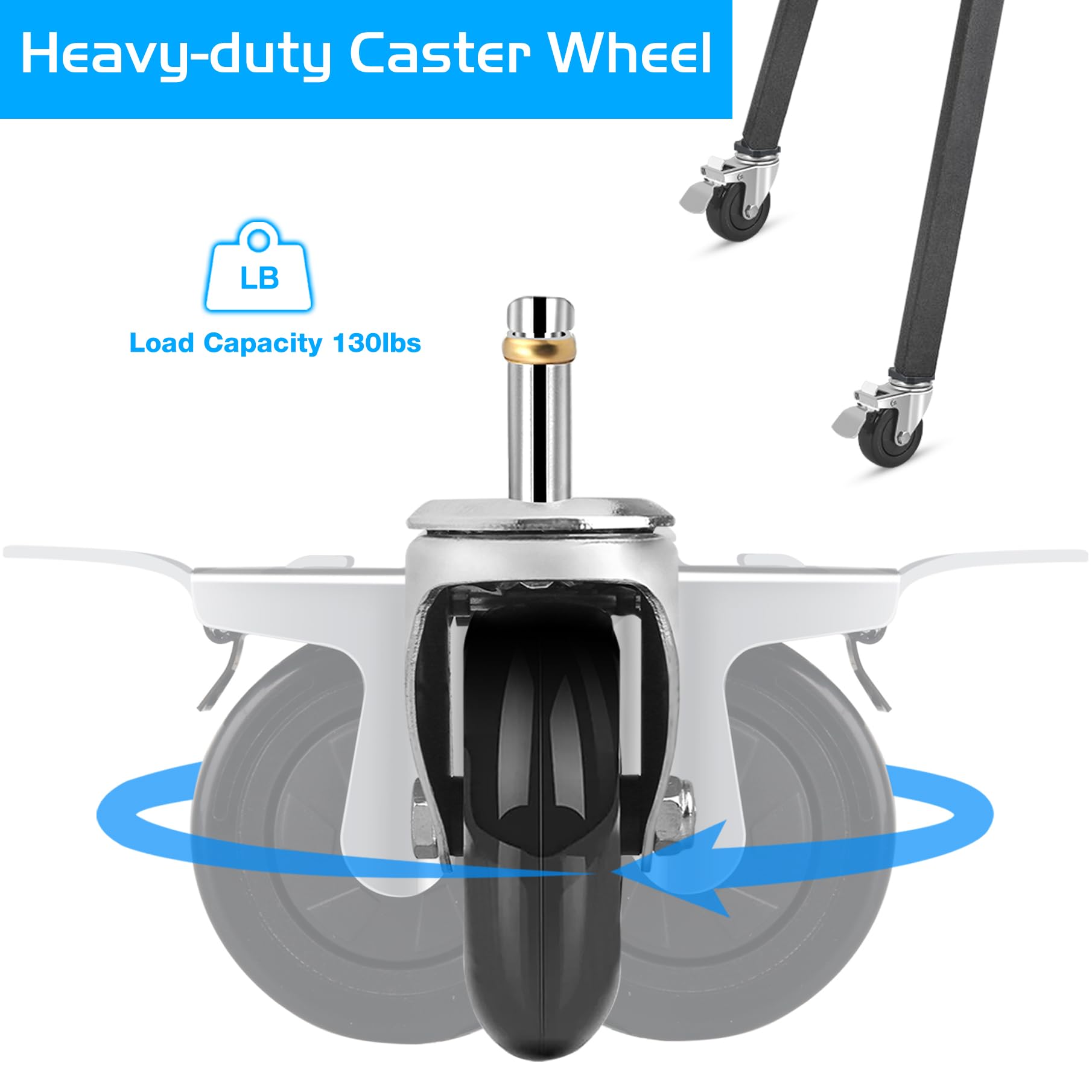Snapklik.com : Unidanho 3"" Caster Wheels For Blackstone Griddle Stand ...