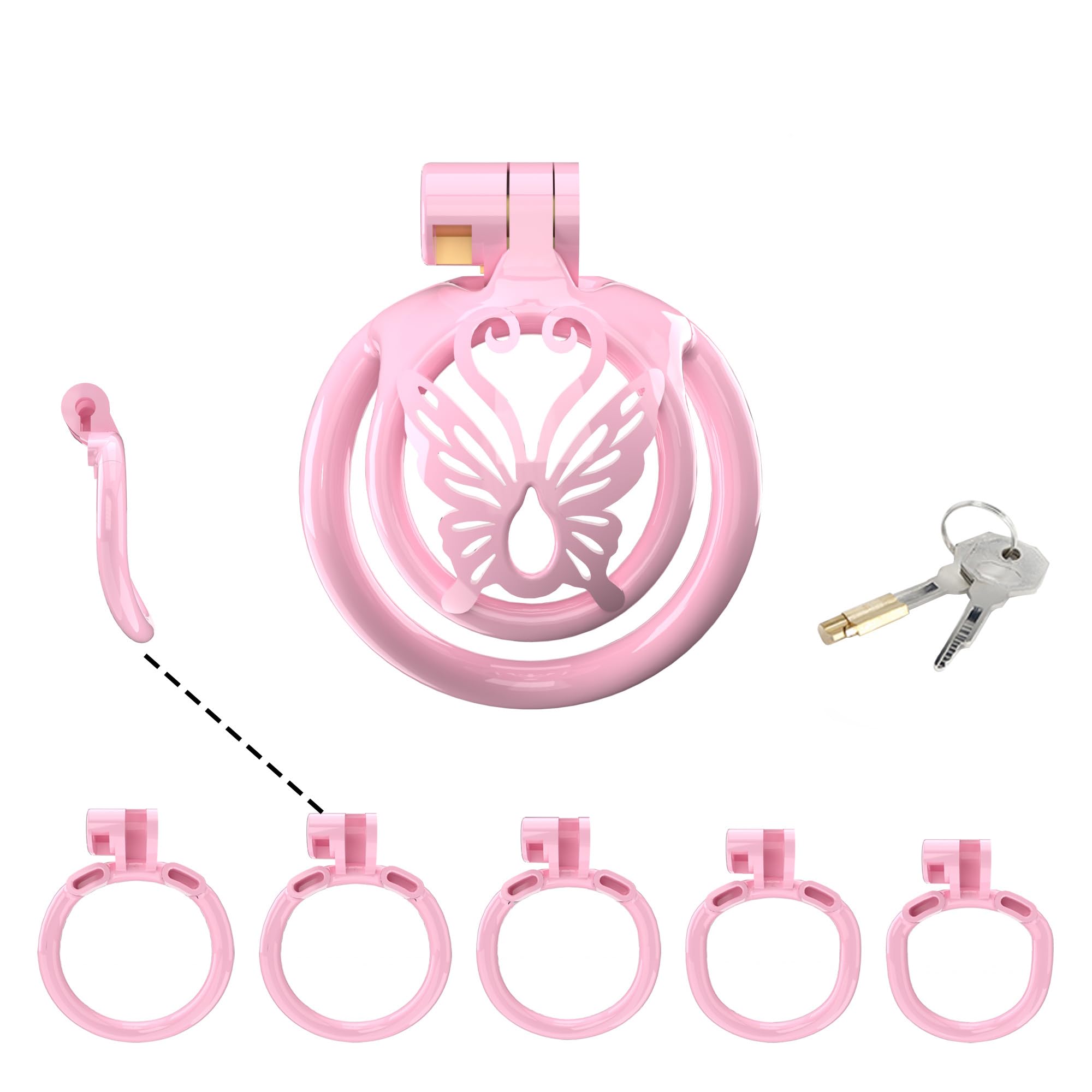 Amazon.com: Sissy Chastity Cage for Men Pink Chastity Devices Lock ...