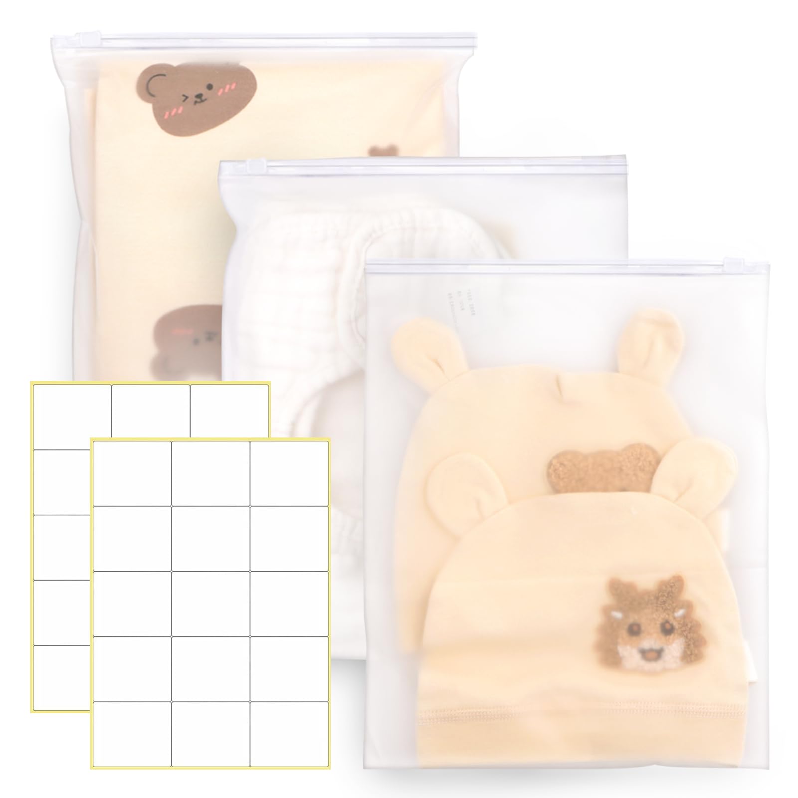 Zhtulck 25 Pcs Reusable Zip Lock Bags, 25 x 20 cm Hospital Bag ...