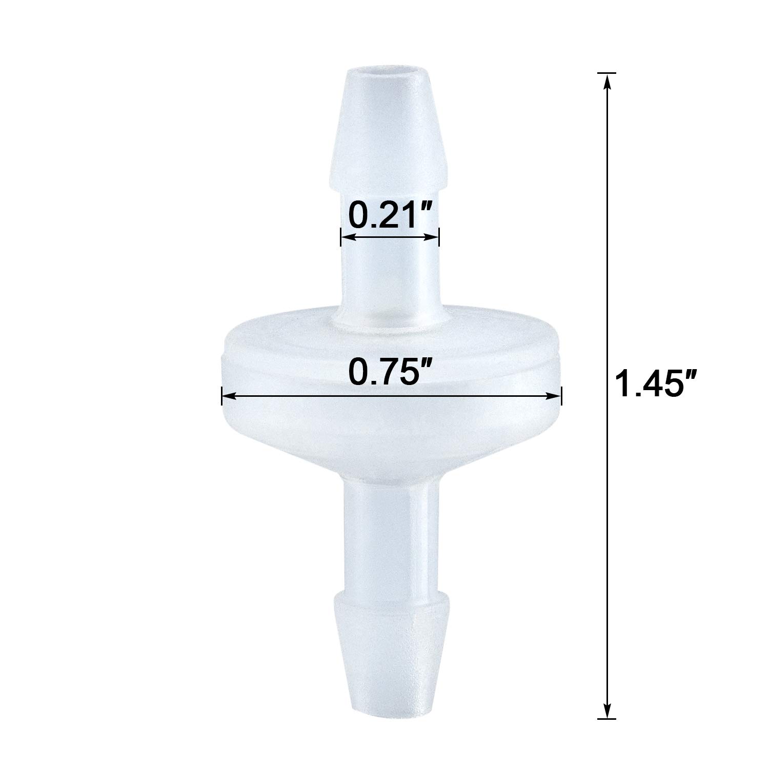 Snapklik.com : 3/8 Inch 10mm Check Valve, 4pcs PVDF ABS Plug-in One-Way ...
