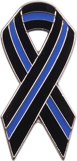 Amazon.com: Rothco Thin Blue Line Ribbon Pin : Clothing, Shoes & Jewelry