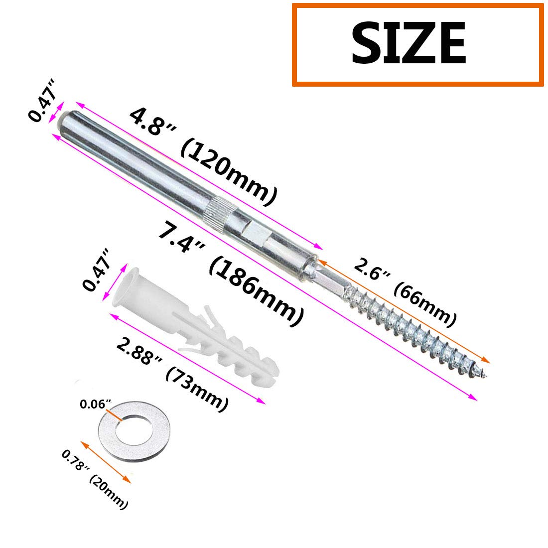 Snapklik.com : SpzcdZa 4pcs 5 Inch Floating Shelf Invisible Support Bracket