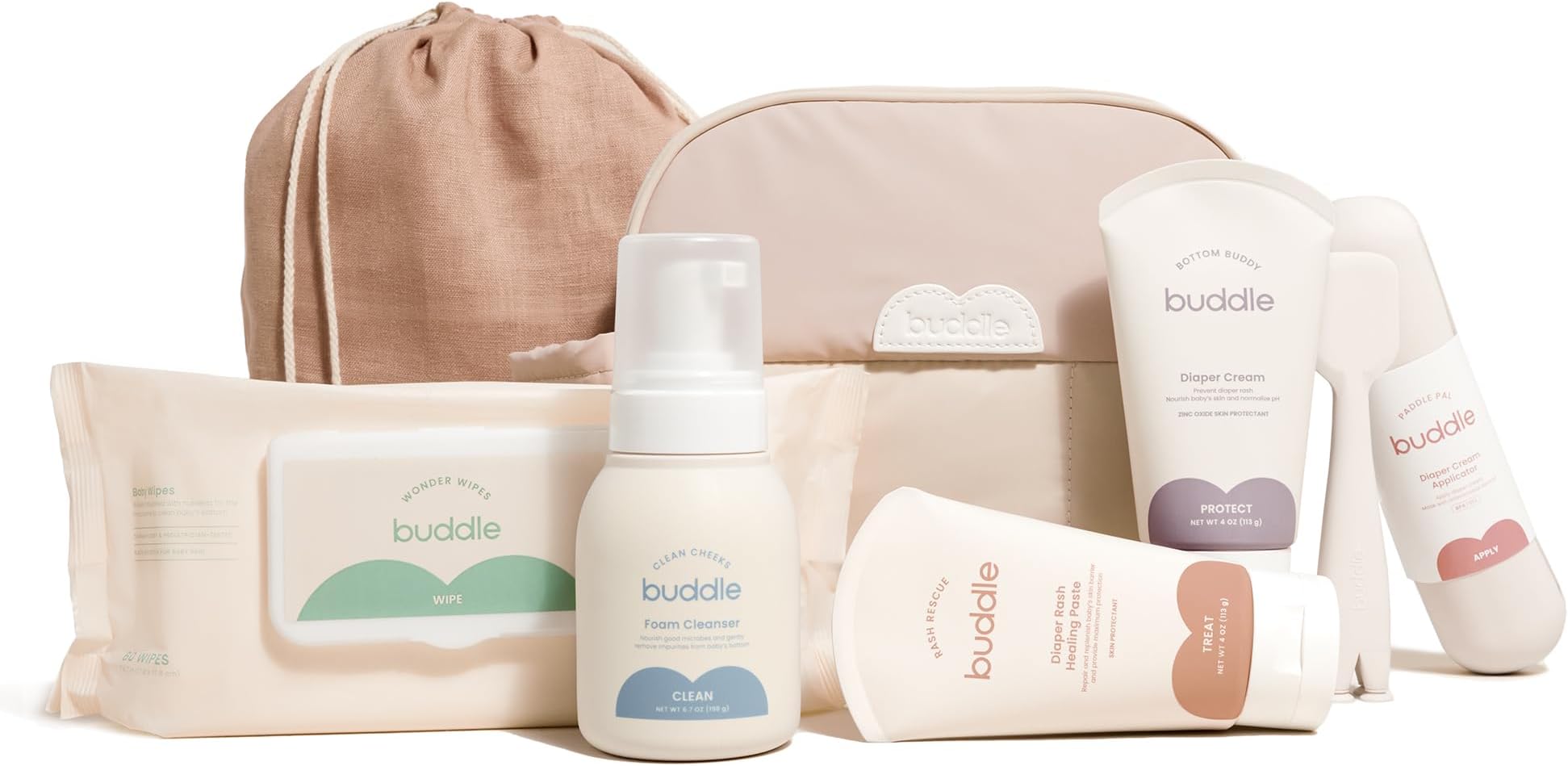 Amazon.com: Buddle Diaper Rash Gift Set, 6-Piece Kit, 40% Zinc Oxide ...