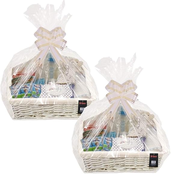 Make Your Own Gift Hamper Kit Wicker Storage Basket Cellophane Wood make-your-own-gift-hamper-kit-wicker-storage-basket-cellophane-wood