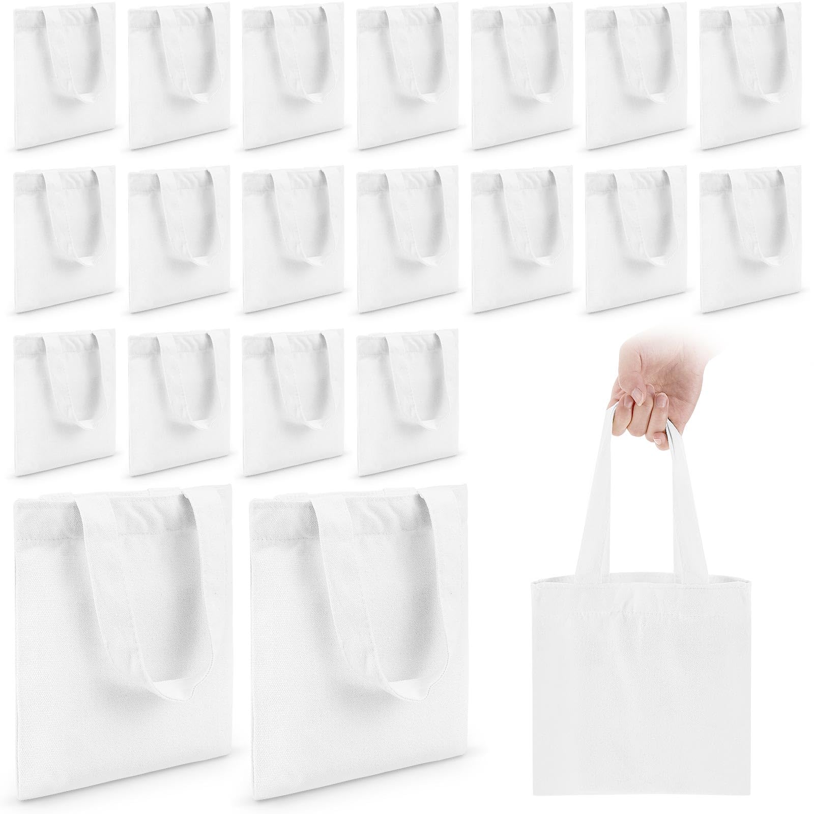 Amazon.com - Amylove 24 Pcs Mini Tote Bag Sublimation Blank Canvas Tote ...