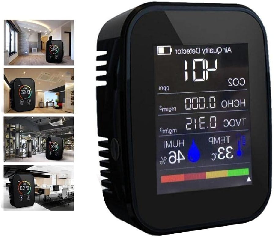 Amazon.co.jp: 5 In1/3 In1 CO2 Meter Multi-function TVOC HCHO Detector ...