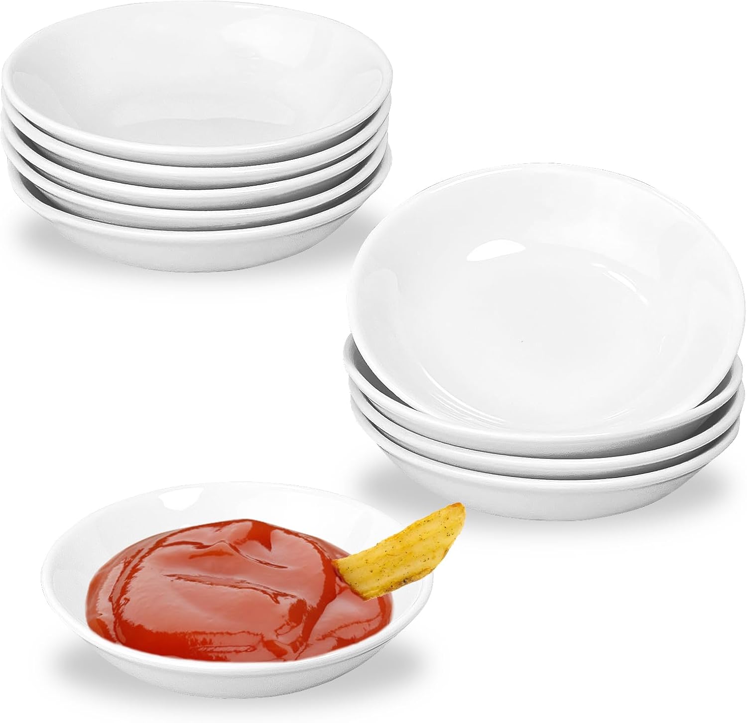 Amazon.com | Guyuyii 10 Pack Ceramic Dipping Bowls – 3 oz Small Sauce ...