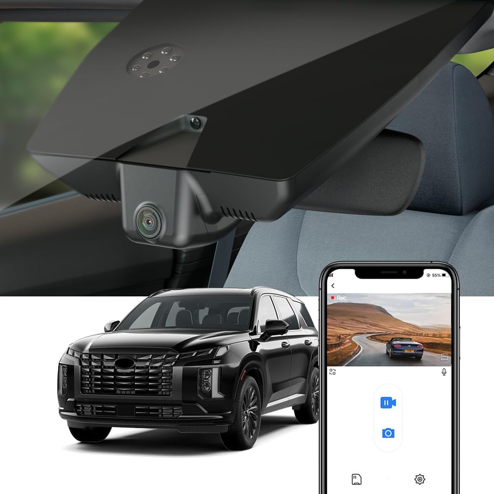 Amazon.com: Fitcamx 4K Dash Cam Suitable for Hyundai Palisade 2023-2025 ...