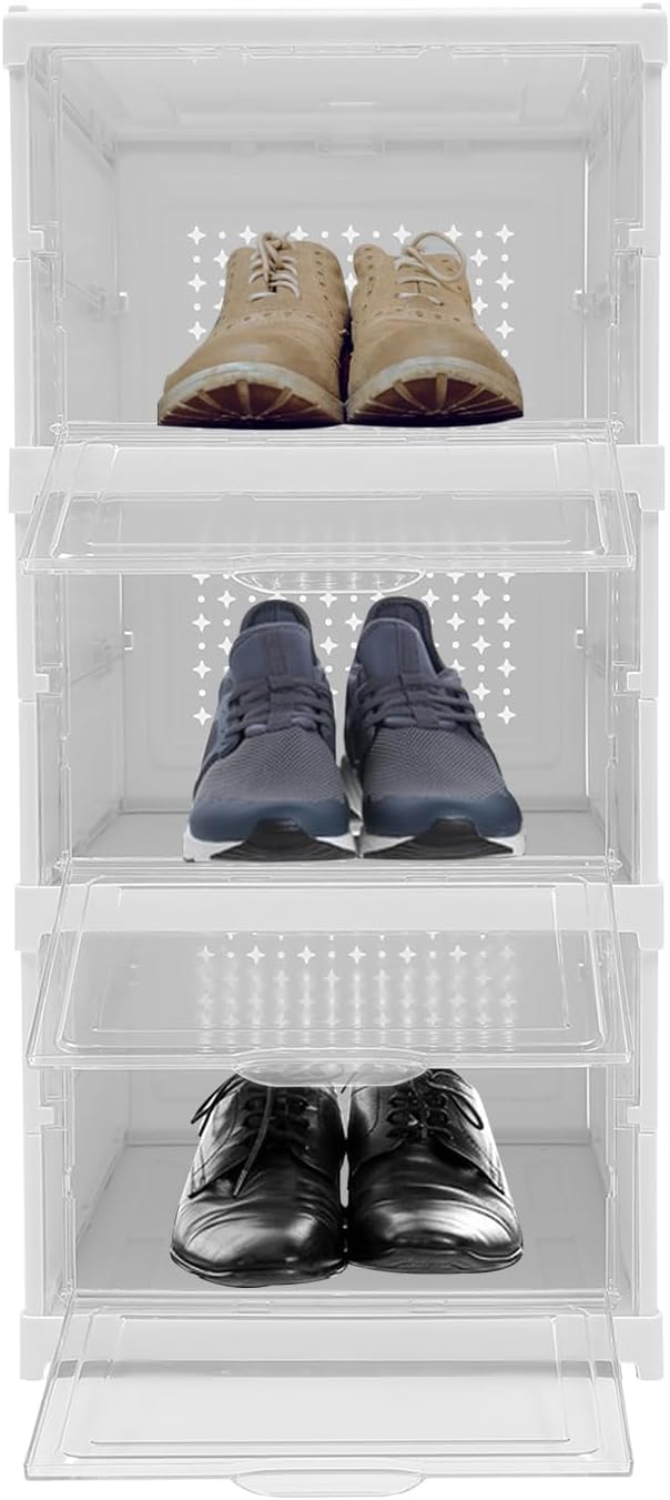 Amazon.com: DONNGYZ Shoe Organizer Foldable Shoe Rack for Closet, Shoe ...