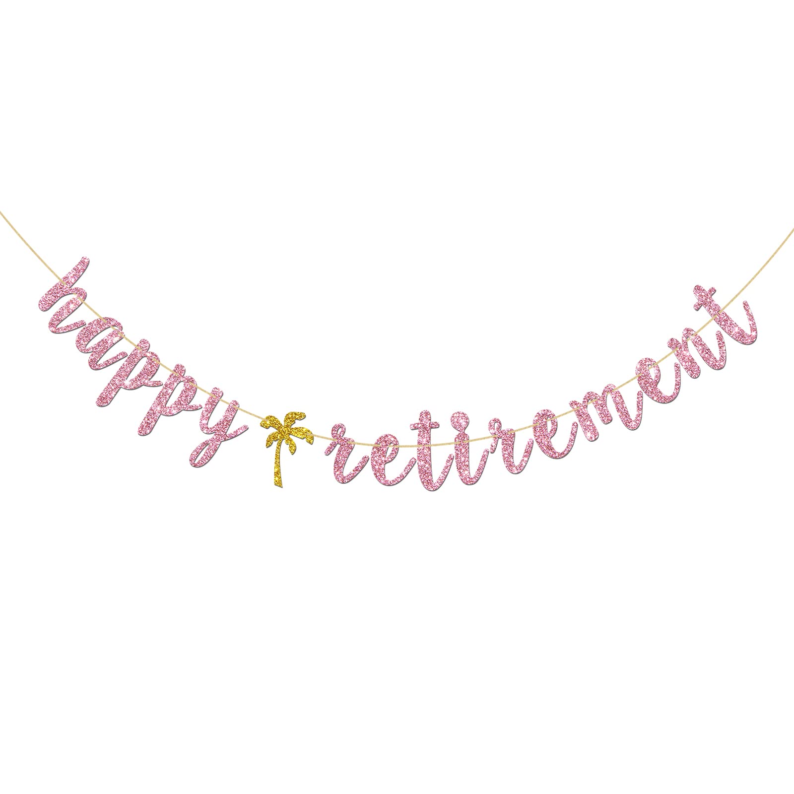 Happy Retirement Banner Pink Glitter Welcome Back Queen Retired Af ...