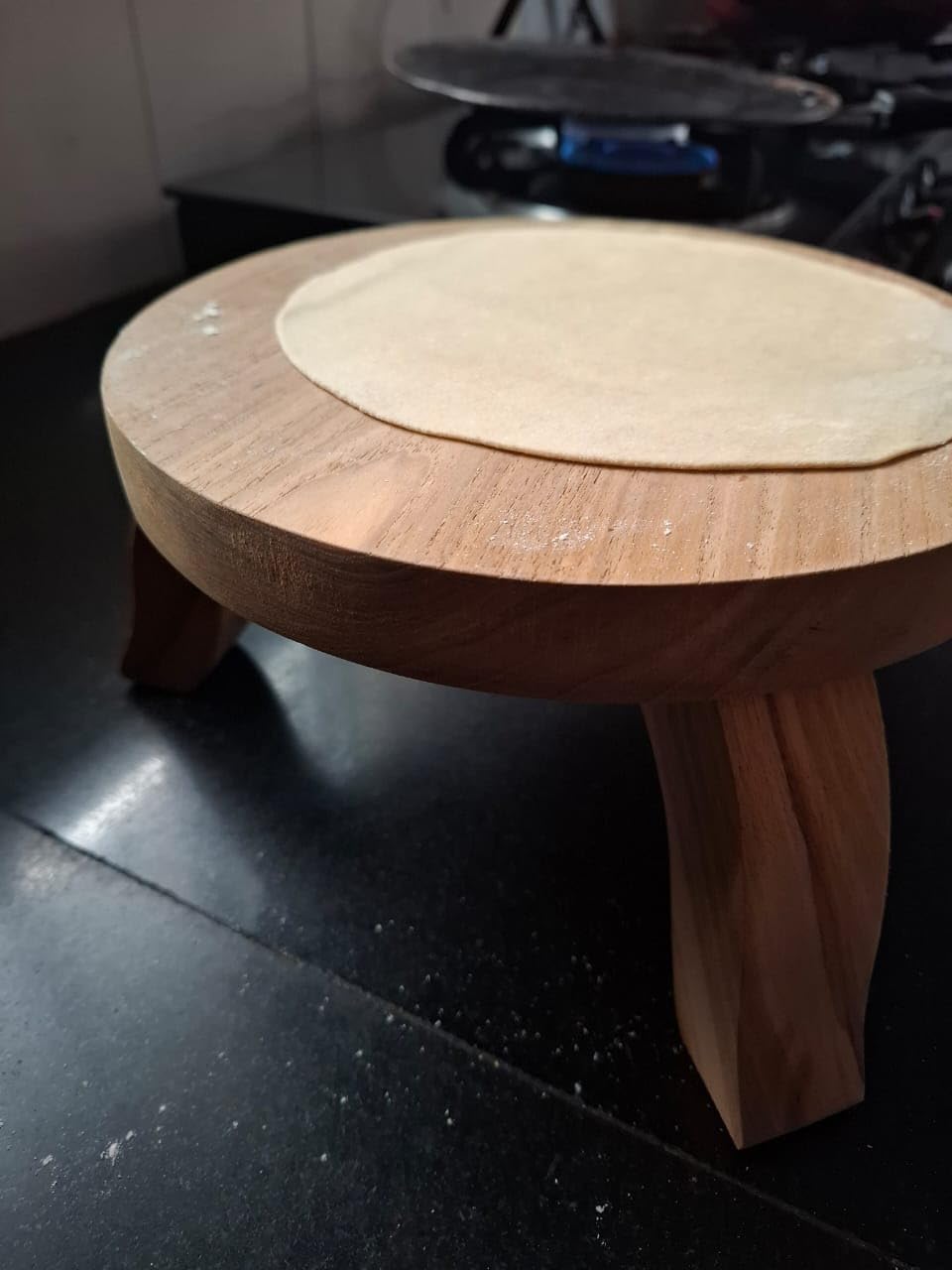 Buy Heighted Chakla Wooden Roti Board Teak Wood Made in India | MOMIN ...