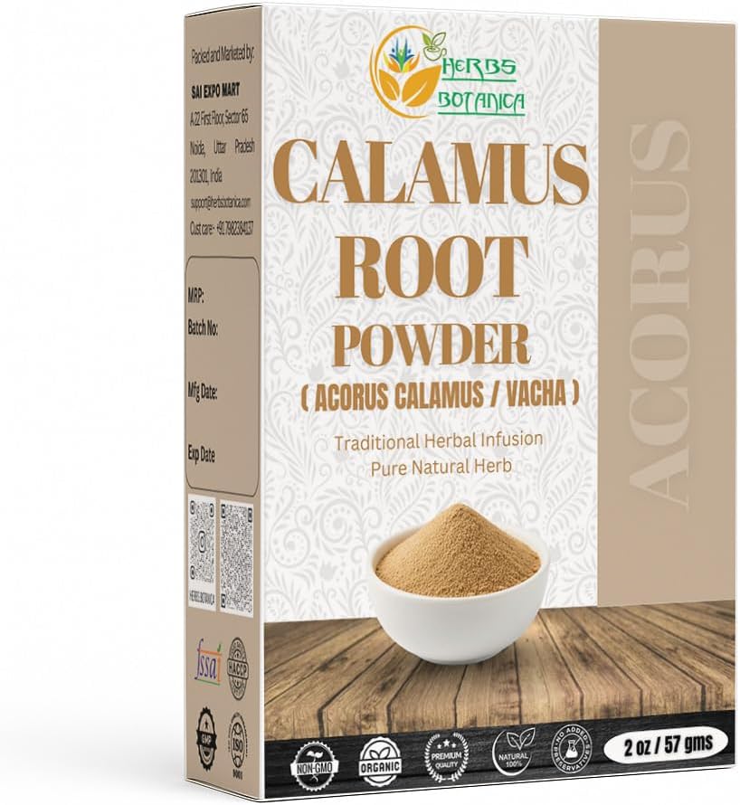 Amazon.com: Herbs Botanica Calamus Powder 100% Pure & Organic Acorus ...