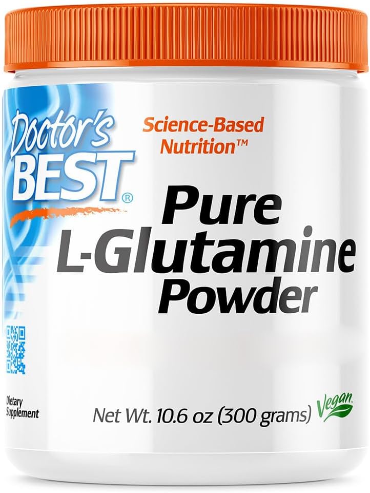 Doctor's Best, Pure L-Glutamine Powder, 300g Vegan Powder, Highly Dosed ...