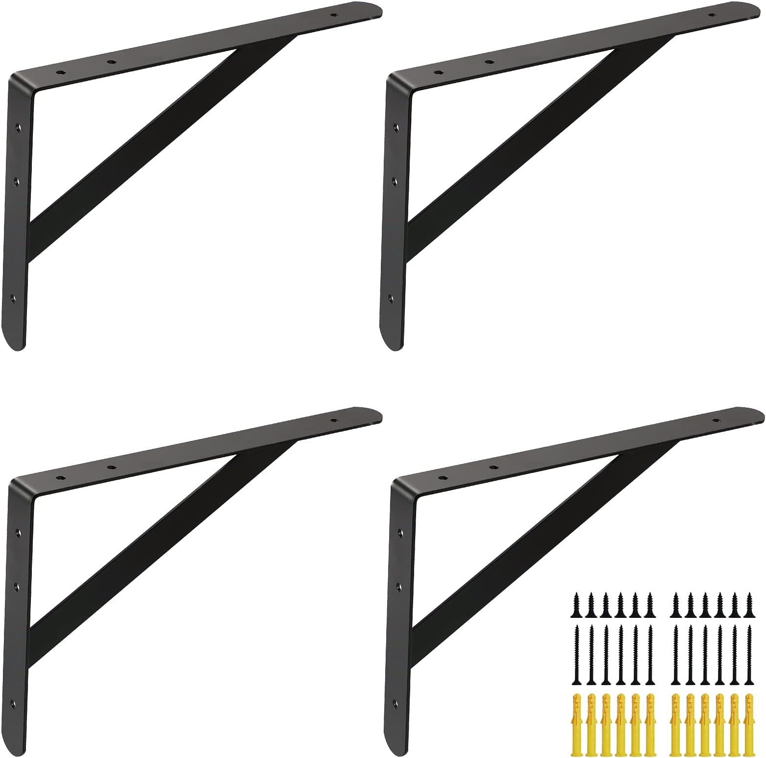 Amazon.com: Countertop Support Brackets 20 Inch, Heavy Duty Black Shelf ...