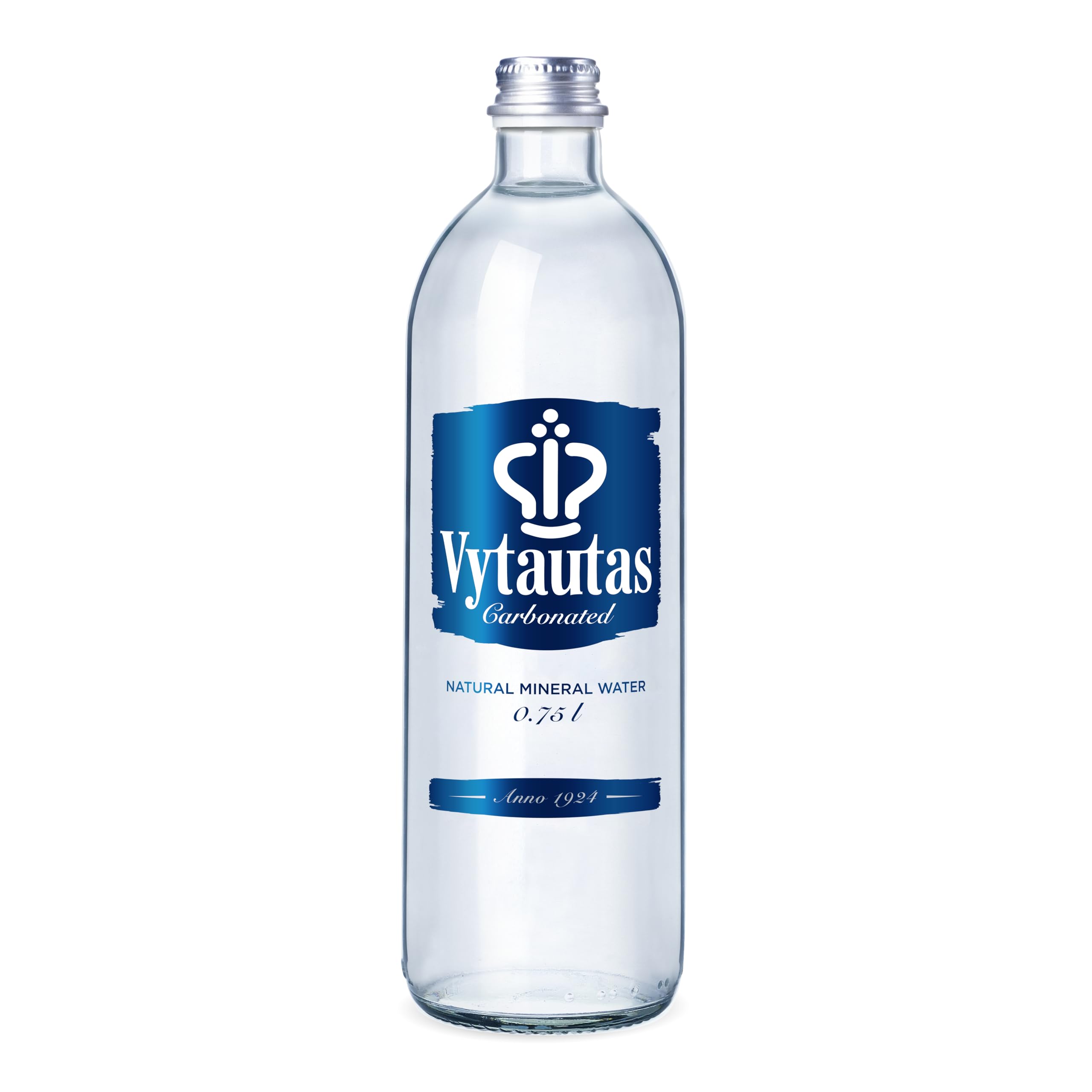 VYTAUTAS Sparkling Natural Mineral Water 750 ml glass bottles Pack of 12 For Maximum Hydration ...