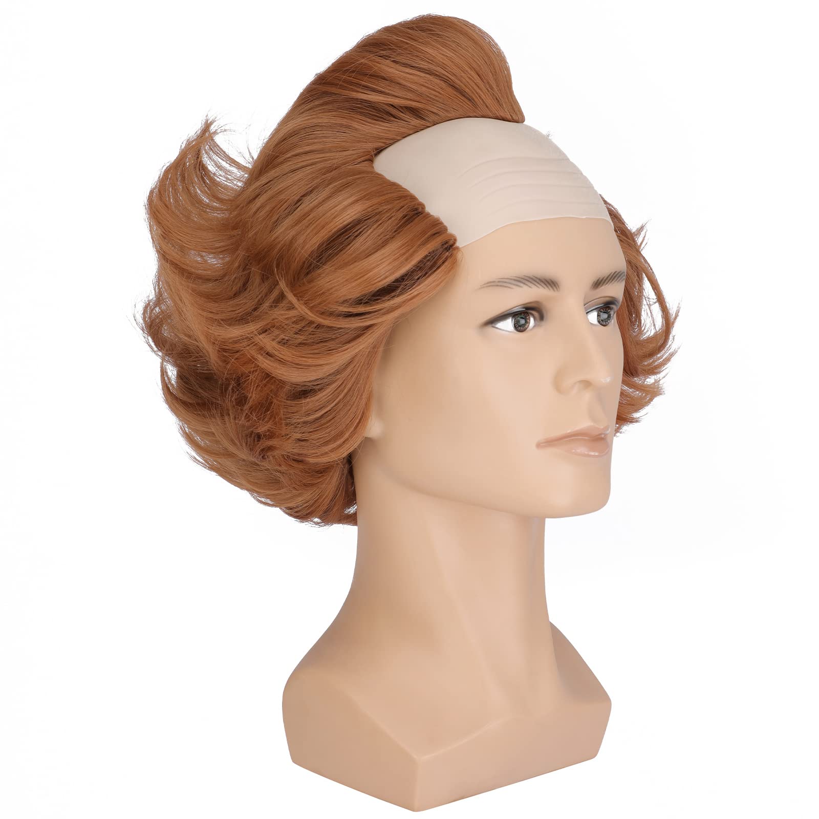 Snapklik.com : Curly Bald Wig For Old Men Ginger Brown Pennywise IT ...
