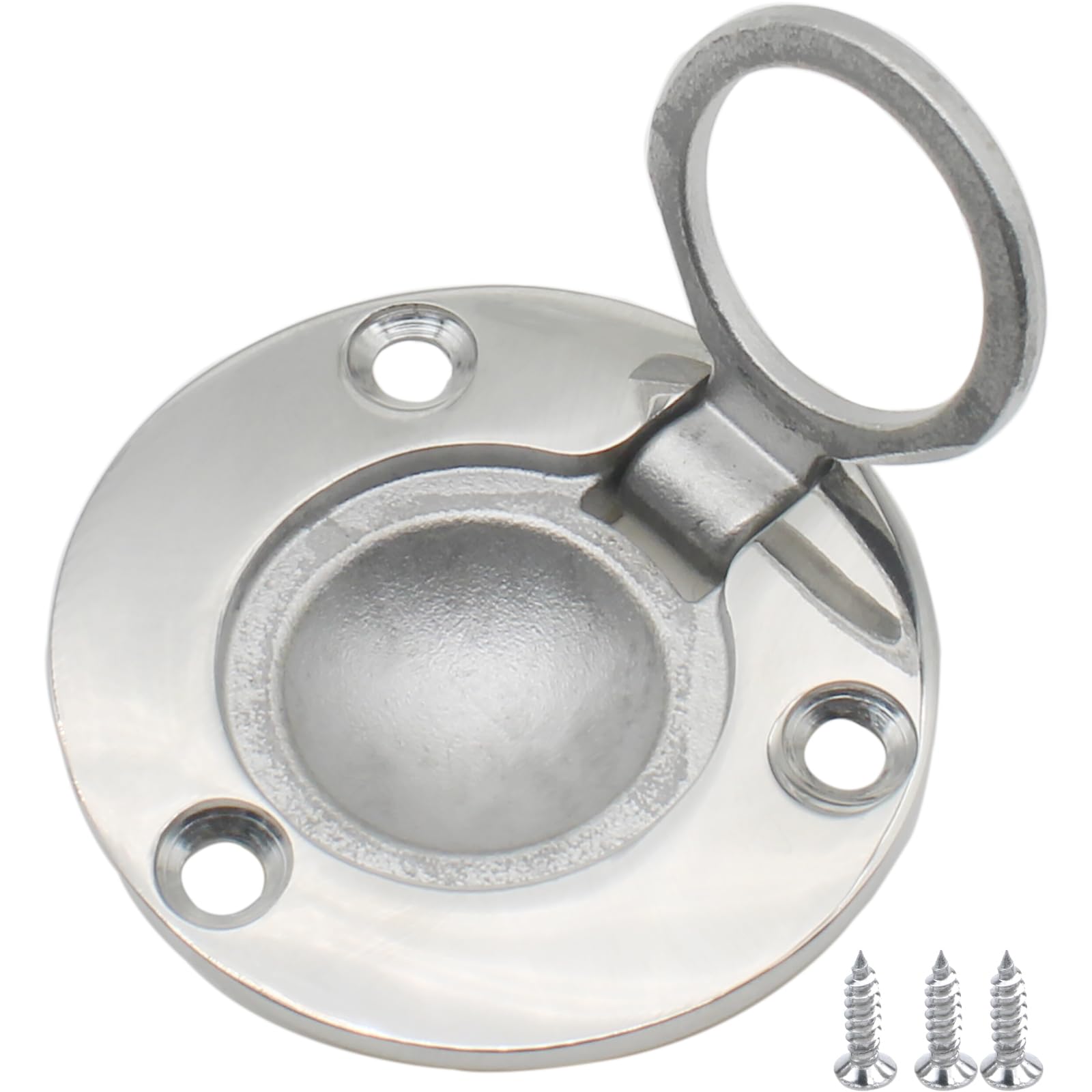 OZXNO Flush Ring Pull Round Floor Handle Stainless Steel Recessed Pull ...