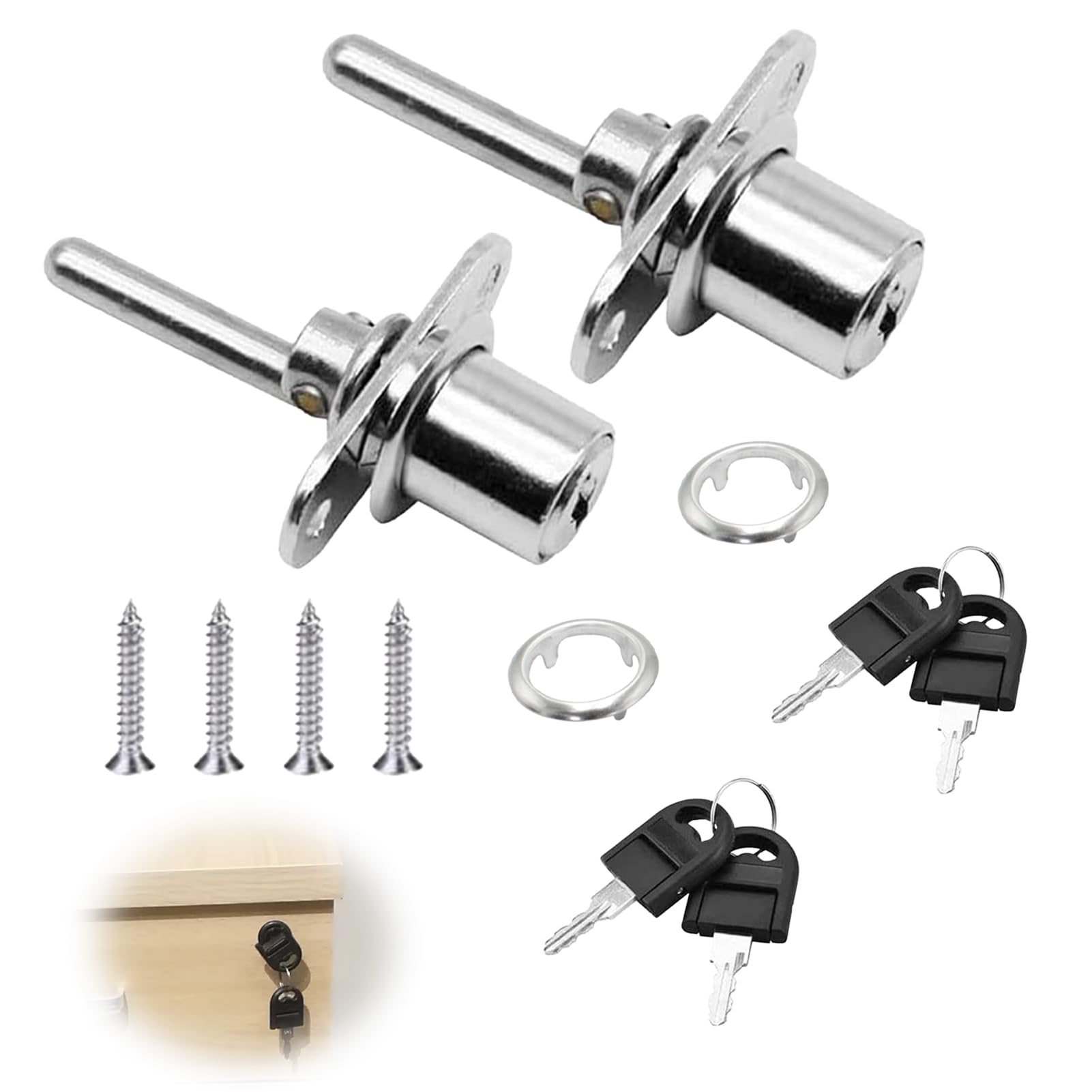 Cabinet Locks, 2Pcs Cabinet Lock, Cabinet Locks with Key, Cabinet ...