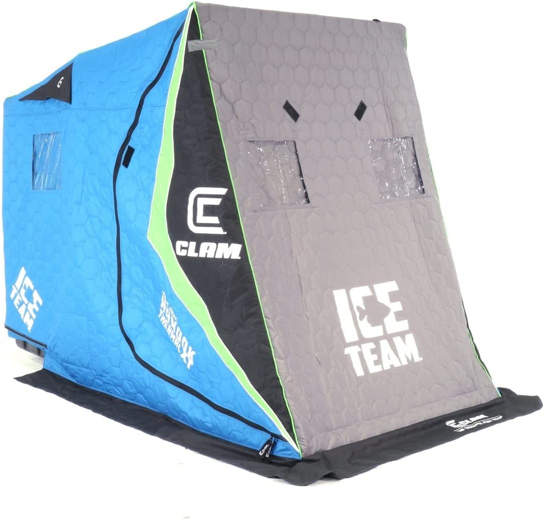 Amazon.com : CLAM Nanook XT Thermal Two-Person Ice Shelter - Ice Team ...
