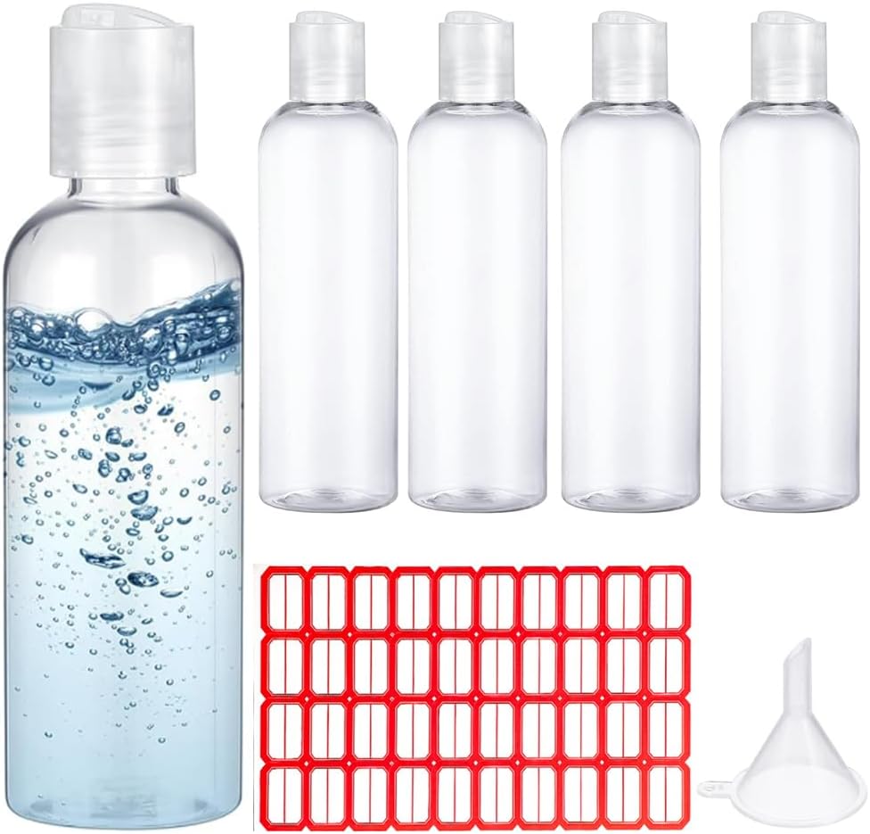 Amazon.com: iDeep Plastic Travel Bottles with Disc Cap, 5pcs 3.4oz ...