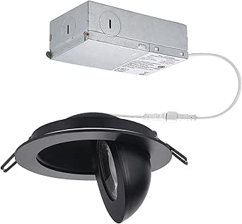 POPANU 4 Eyeball Recessed Gimbal - 4 inch 9W Canless Gimbal Ceiling ...