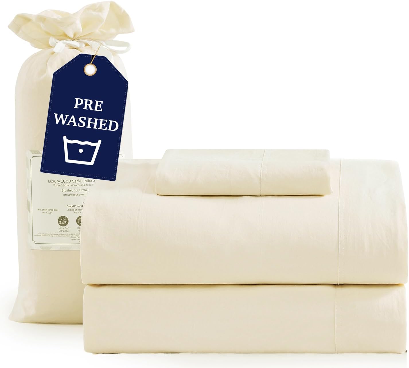 Amazon.com: Casa Platino Sheet Sets Twin Size Bed, Hydro-Brushed ...