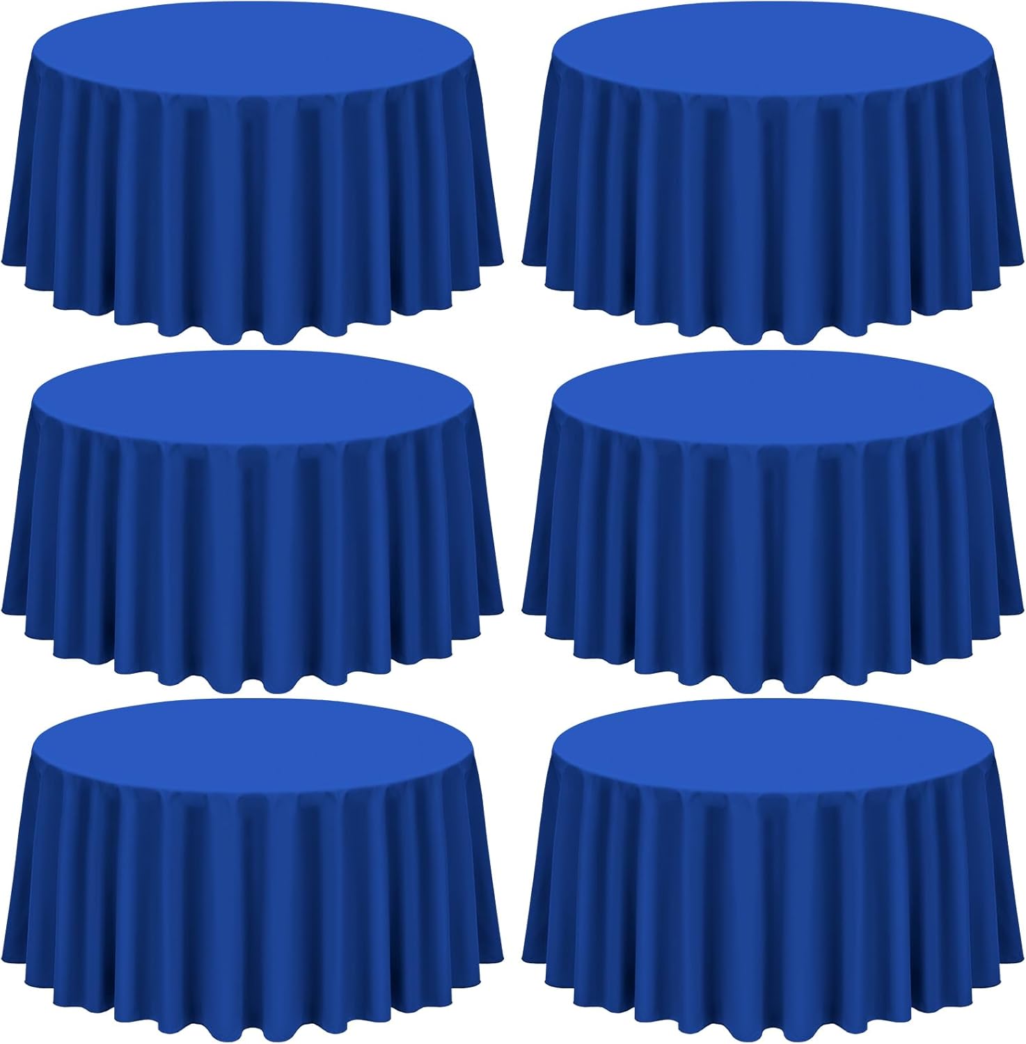 Amazon.com: Showgeous 6 Pack Royal Blue Round Tablecloth - 120 Inch ...