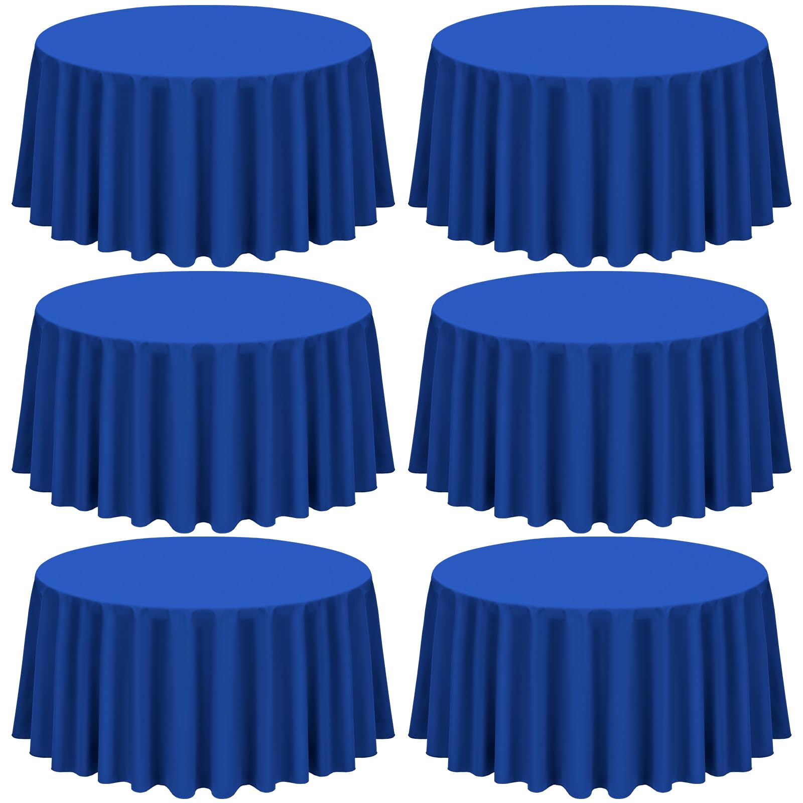 Amazon.com: Showgeous 6 Pack Royal Blue Round Tablecloth 120 Inch ...