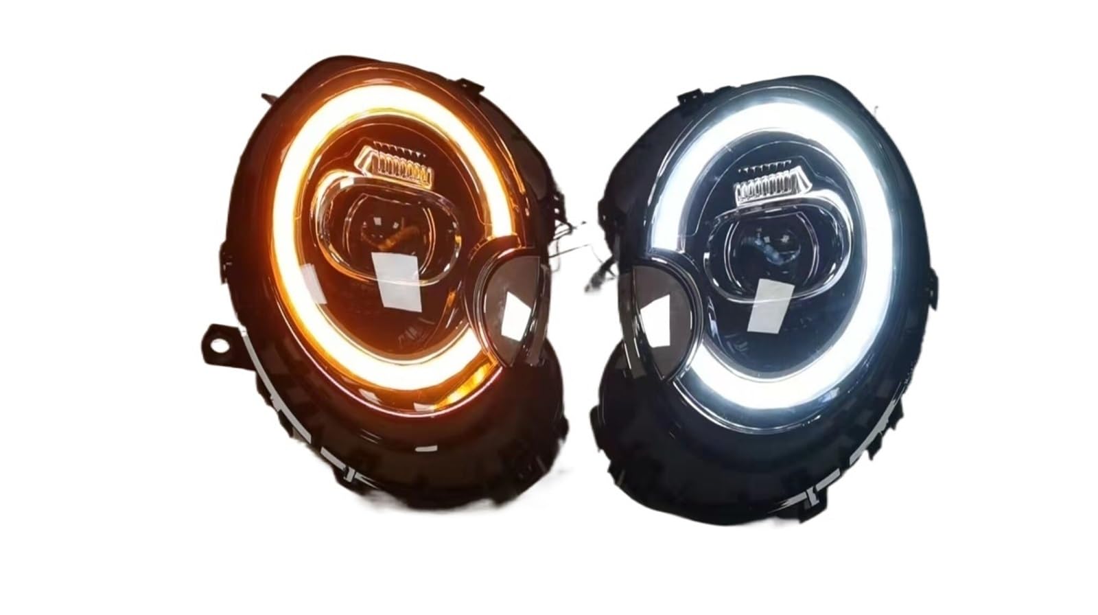 Amazon | ミニ クーパー クラブマン R55 R56 R57 LED ヘッドランプ エンジェルアイ 2007 ～ 2013 年 HID ...
