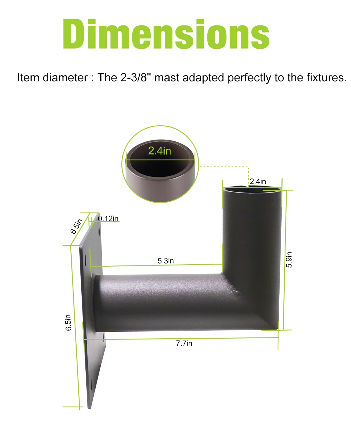 Snapklik.com : YXL 90 Degree Wall Mount Bracket