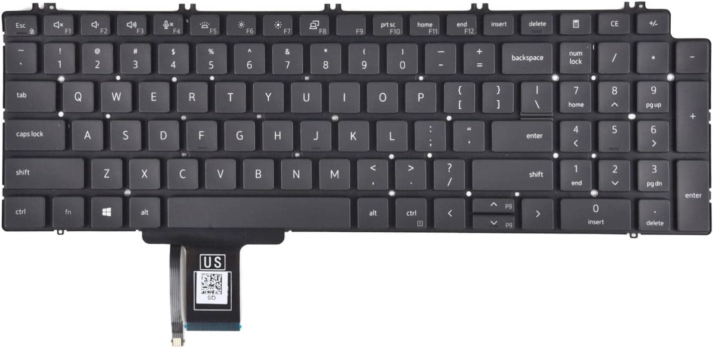 Amazon.com: Replacement Keyboard for Dell Precision 7750 7550 7760 7560 ...