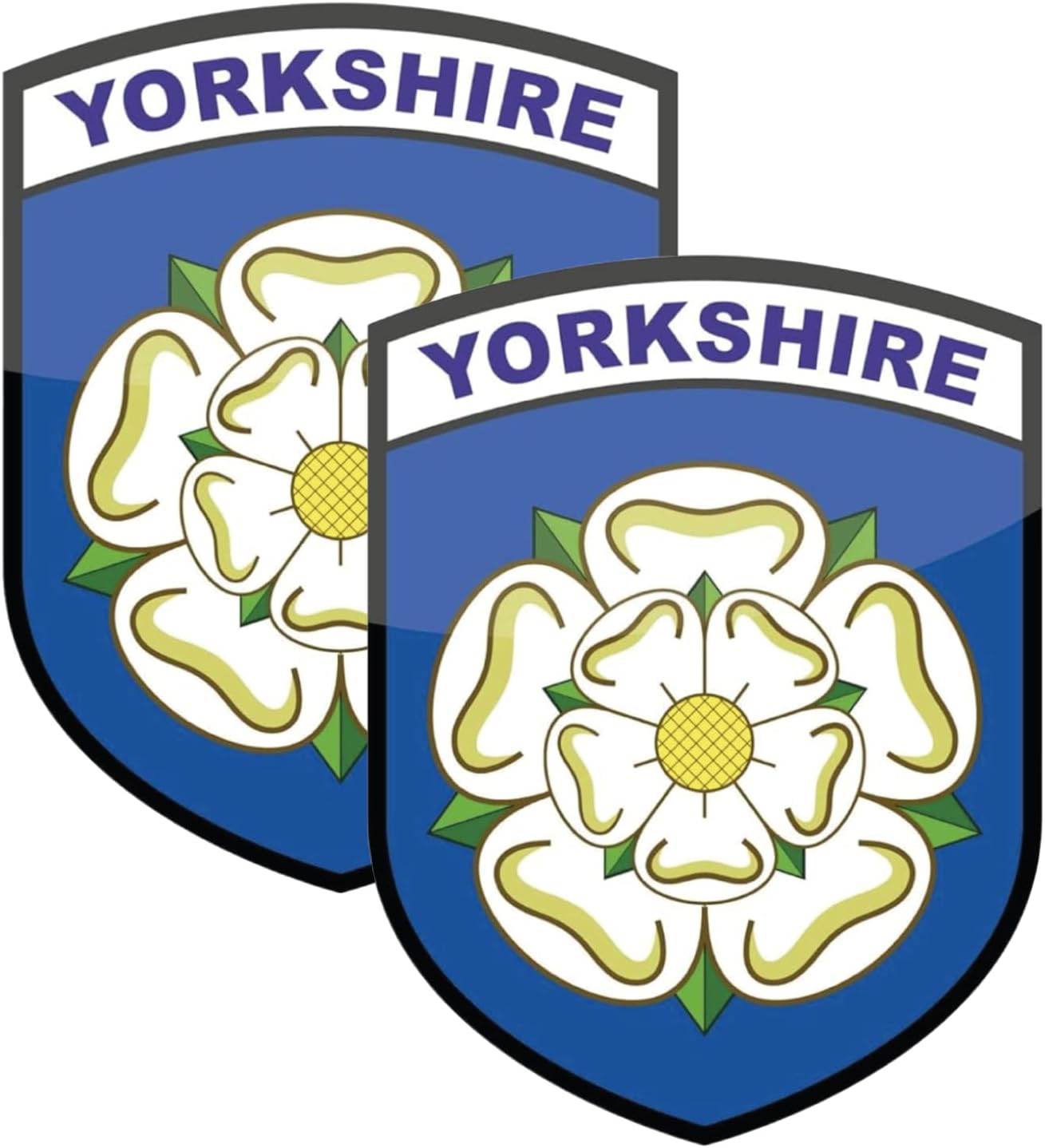 Funky Gifts Yorkshire White Rose Vinyl Sticker : Amazon.co.uk: Automotive