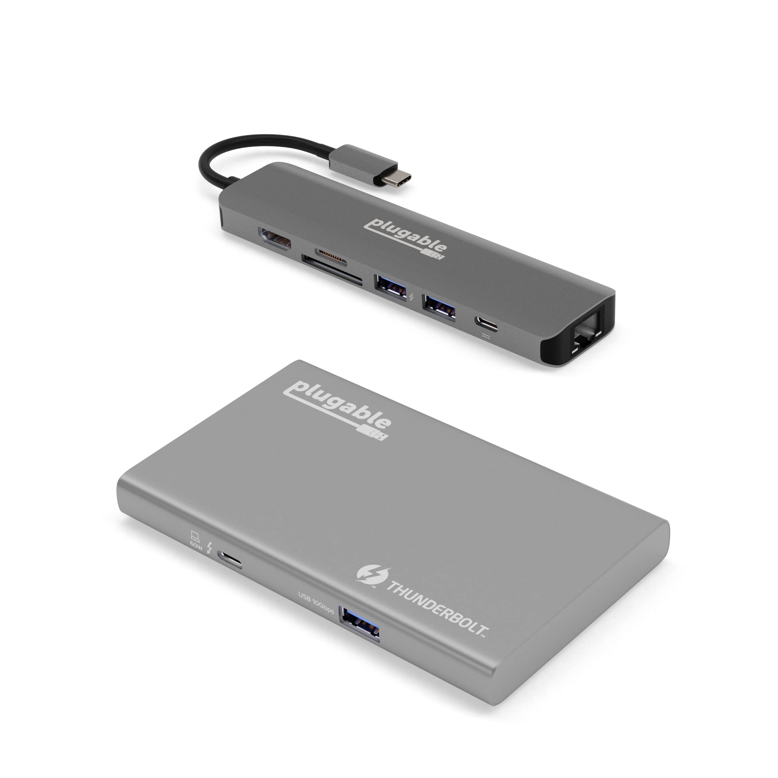 Amazon.com: Plugable USB4 Hub Bundle Includes USB-C to 4K HDMI Adapter ...