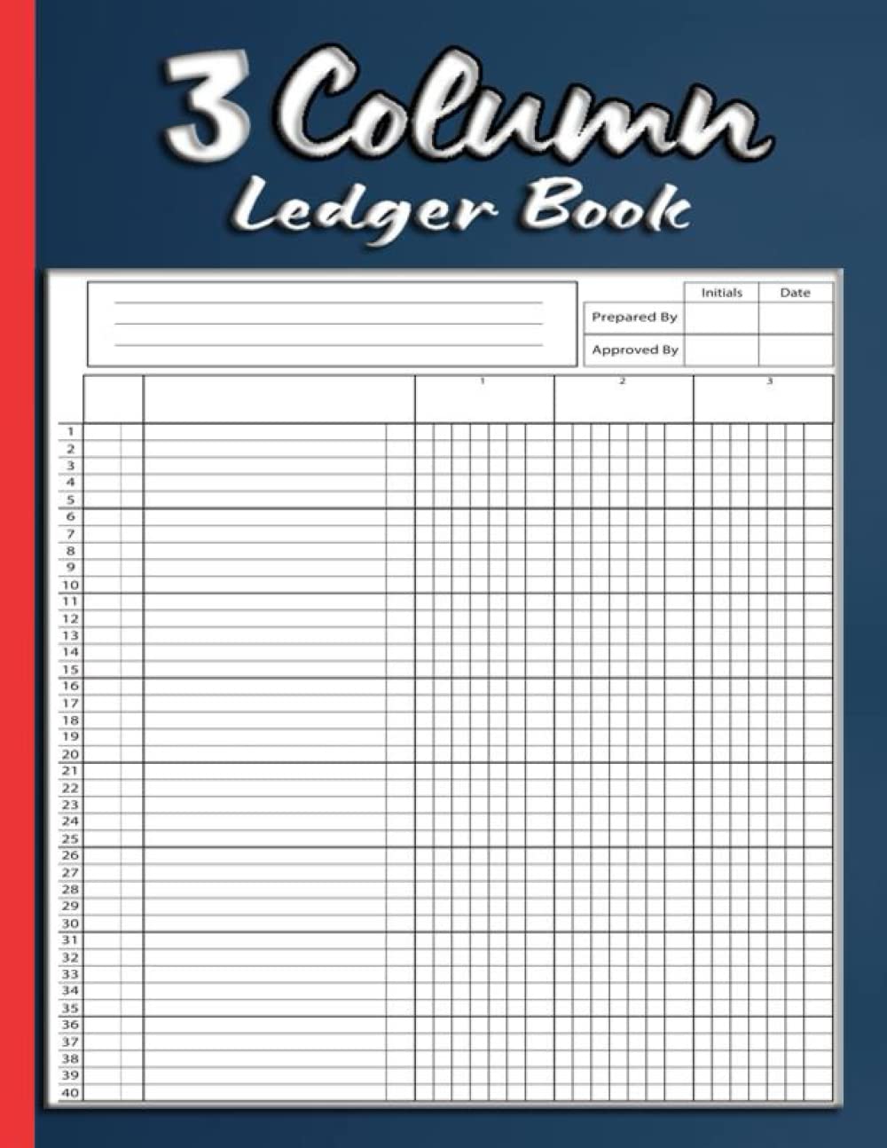 3 Column Ledger Book: Simple Accounting Ledger Book For Small Business ...