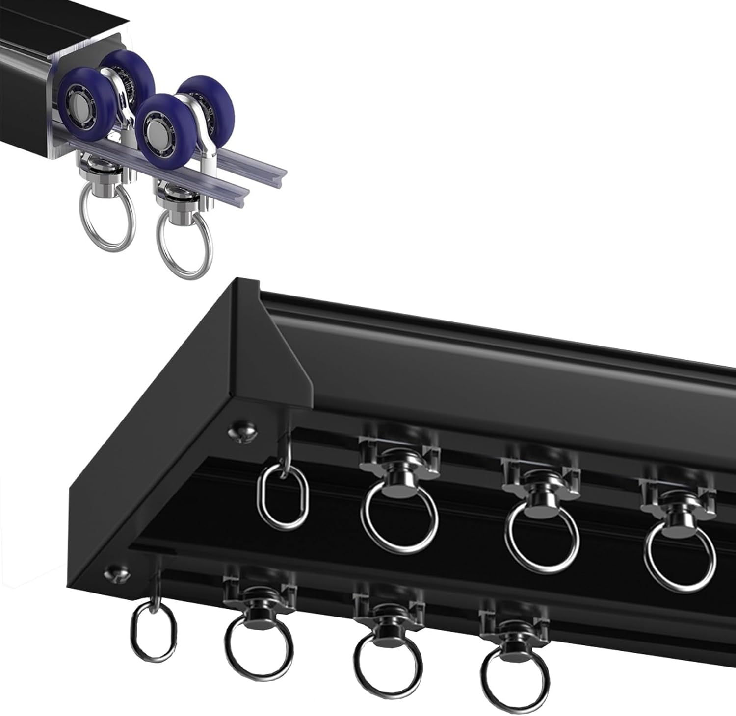 Amazon.com: Ceiling Curtain Track, Room Divider Curtain Rod, Curtain ...