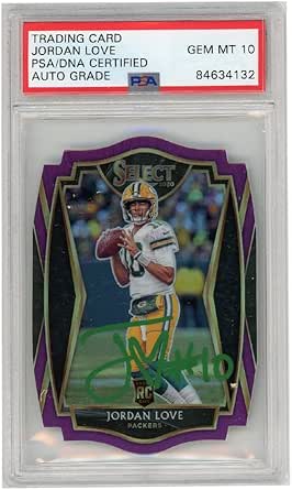 Amazon.com: Jordan Love 2020 Panini Select Premier Level Die-Cut Purple ...