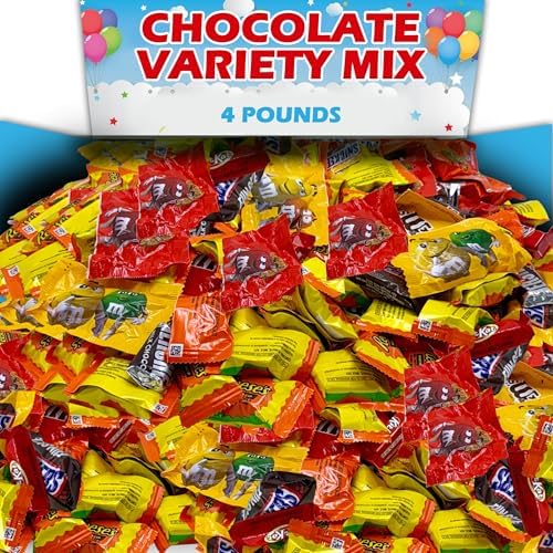 Amazon.com: Bulk Chocolate Candy Bar Mix, 4 Lbs, Individually Wrapped ...