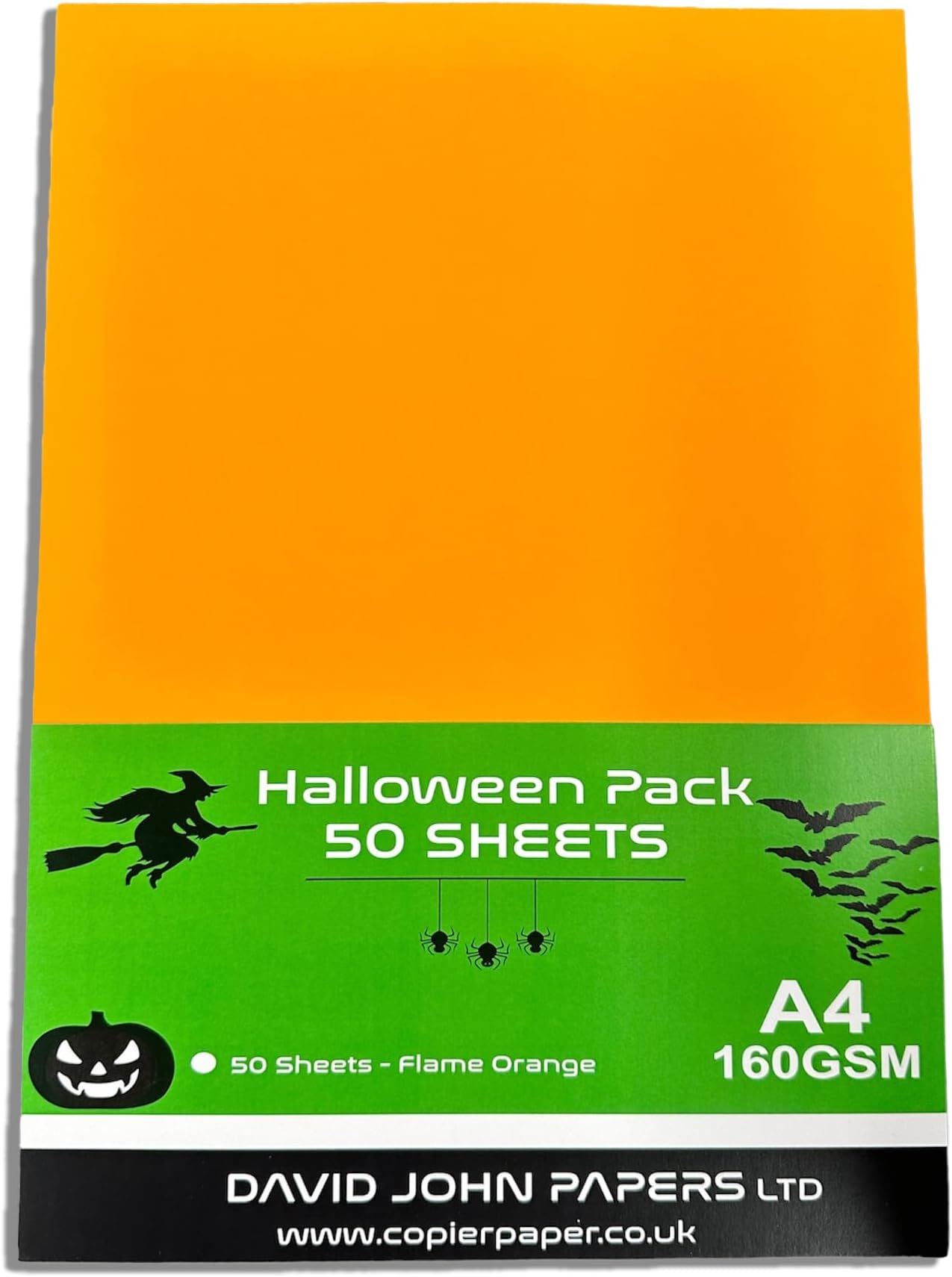 FIRE ORANGE A4 Coloured Craft Card 160gsm x 50 Sheets : Amazon.co.uk ...