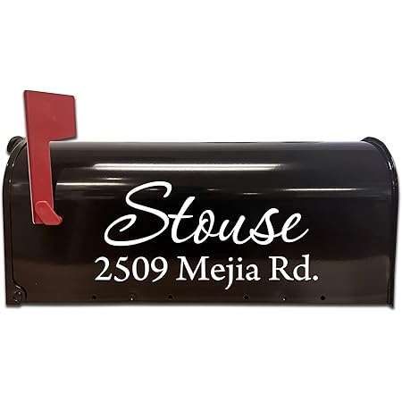Amazon.com: Set of 6 Personalized Mailbox Decals for Outside Waterproof ...