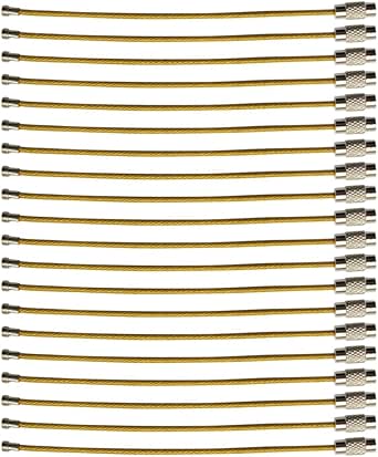 Amazon.com | BE-TOOL 20 Pcs Blank Luggage Tag Chains Stainless Steel ...