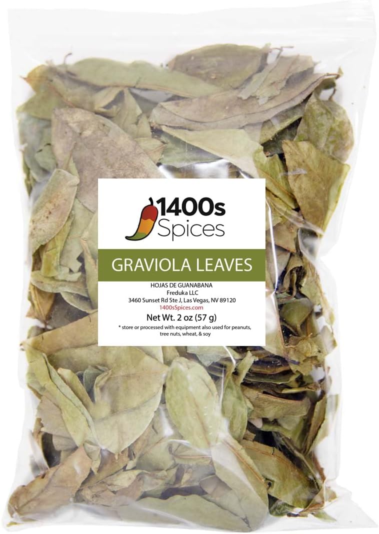 Amazon.com : 2oz Dried Soursop Tea Leaves, Graviola Loose Leaf Herbal ...