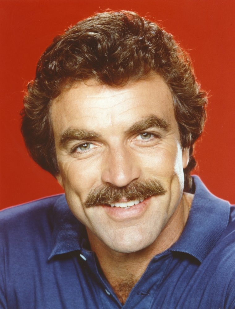 Snapklik.com : Tom Selleck In Blue Polo Shirt Close-up Portrait Photo Print