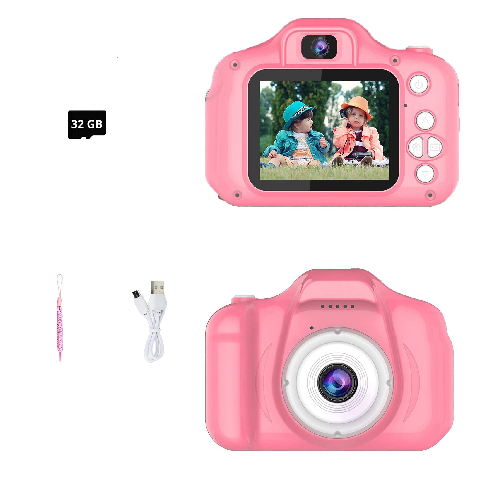 ZAOFEPU Kids' Digital Cameras, Mini Dual Camera Rechargeable Children's ...