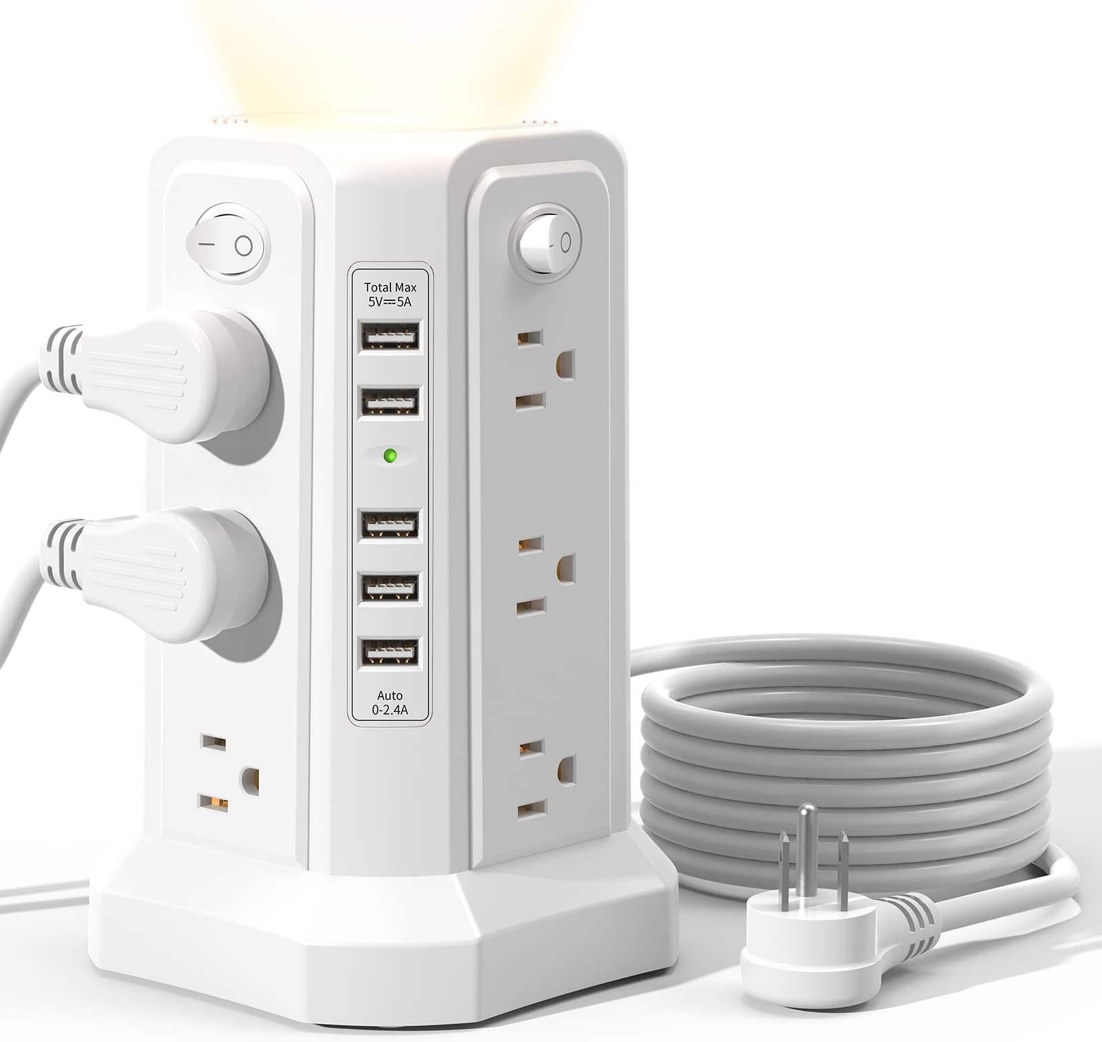 Amazon.com: Surge Protector Power Strip Tower - 12 Widely Outlets with ...